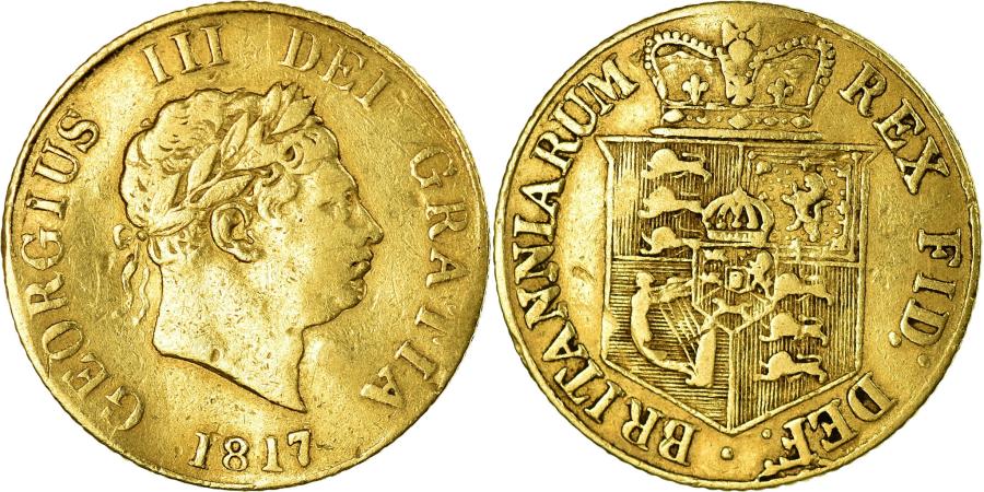 Coin, Great Britain, George III, 1/2 Sovereign, 1817, London, , Gold