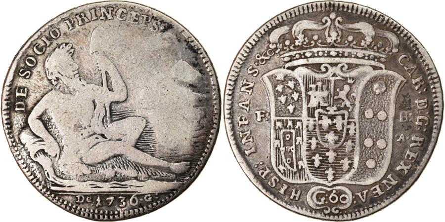 Coin, ITALIAN STATES, 60 Grana, 1736, Naples, , Silver | European Coins