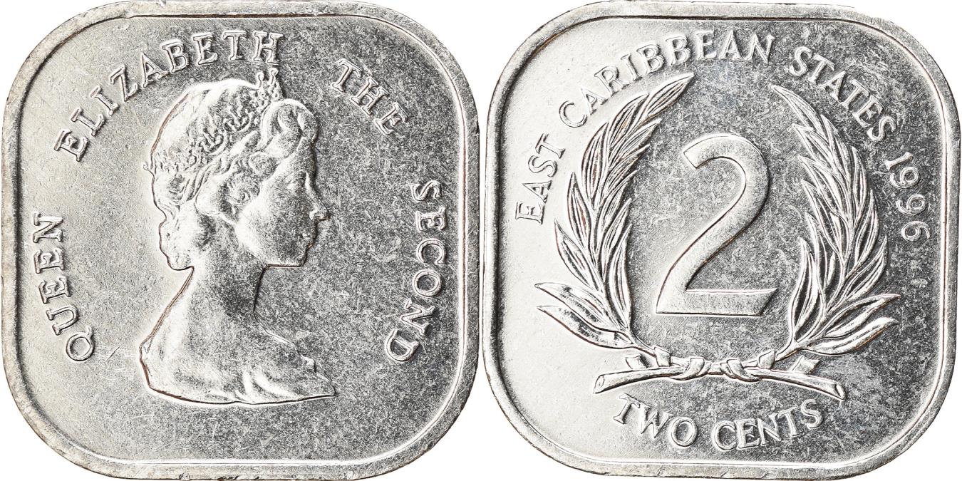 Coin, East Caribbean States, Elizabeth II, 2 Cents, 1996, , Aluminum