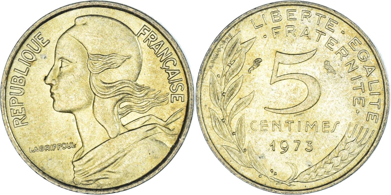 Coin, France, 5 Centimes, 1973 | European Coins