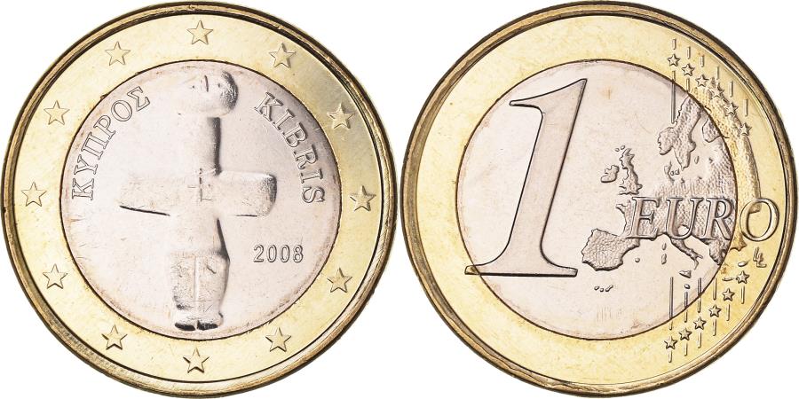 Cyprus, Euro, 2008, , Bi-Metallic, KM:84 | European Coins