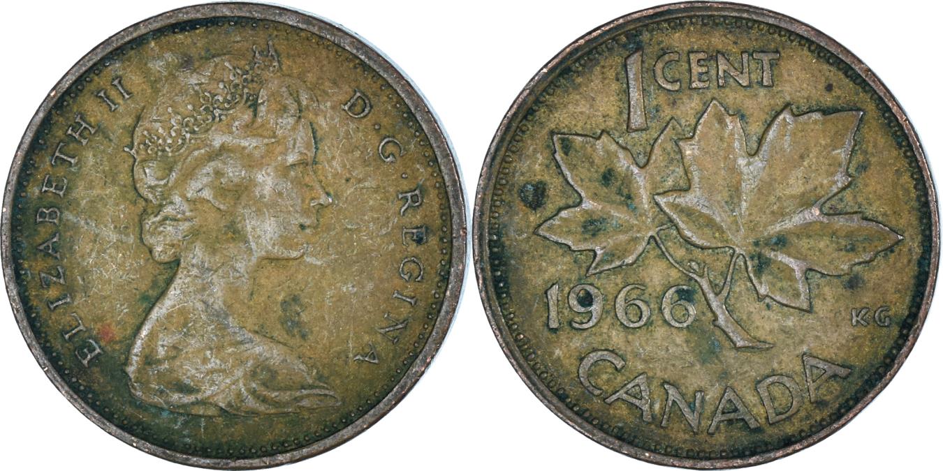 Coin, Canada, Cent, 1966 | North & Central American and Caribbean Coins