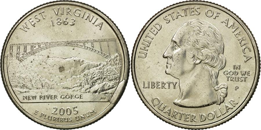 Coin, United States, Quarter, 2005, U.S. Mint, Philadelphia,