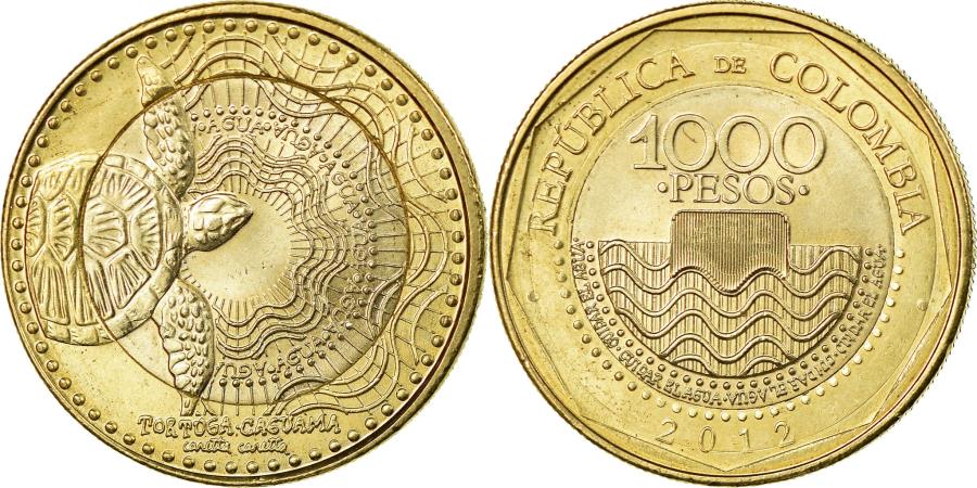 Coin, Colombia, 1000 Pesos, 2012, , Bi-Metallic, KM:299 | South ...