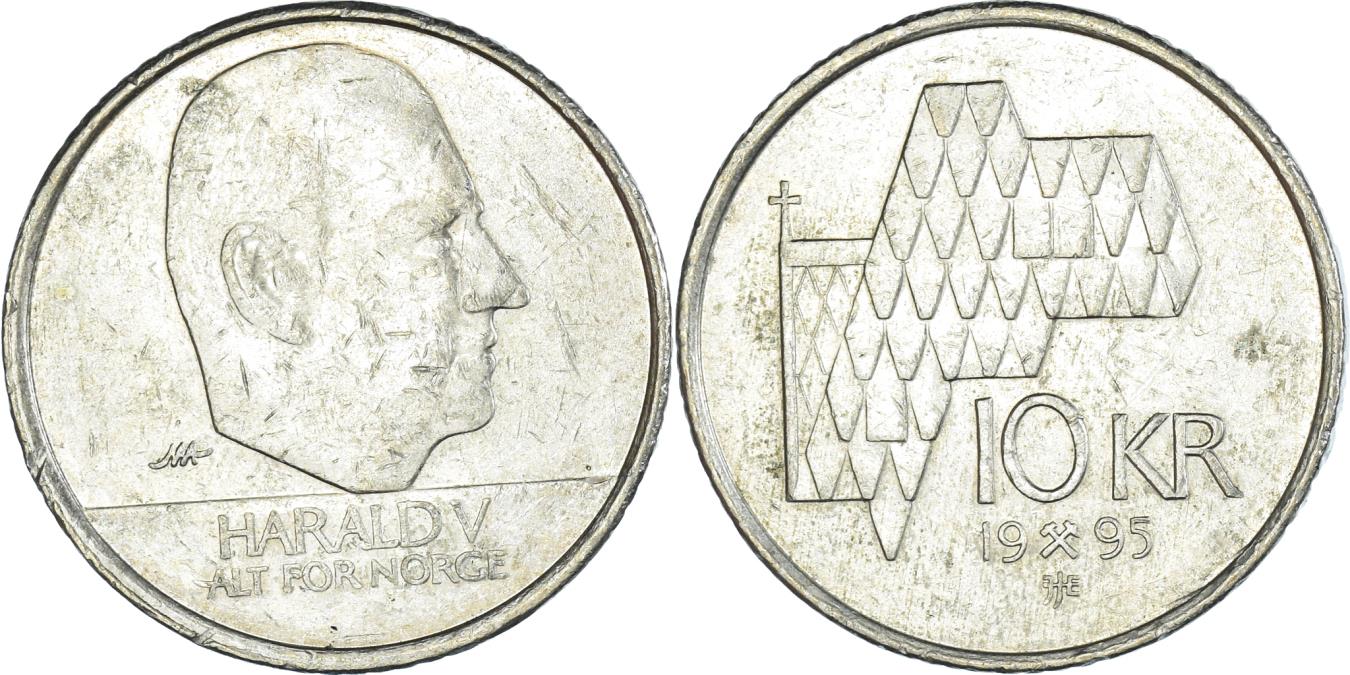 Coin, Norway, 10 Kroner, 1995 | European Coins