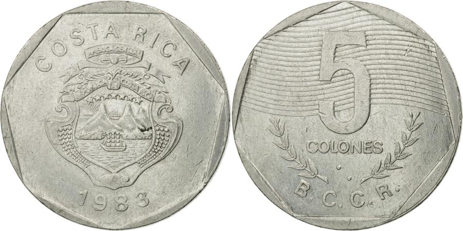 Coin, Costa Rica, 5 Colones, 1983, , Stainless Steel, KM:214.1