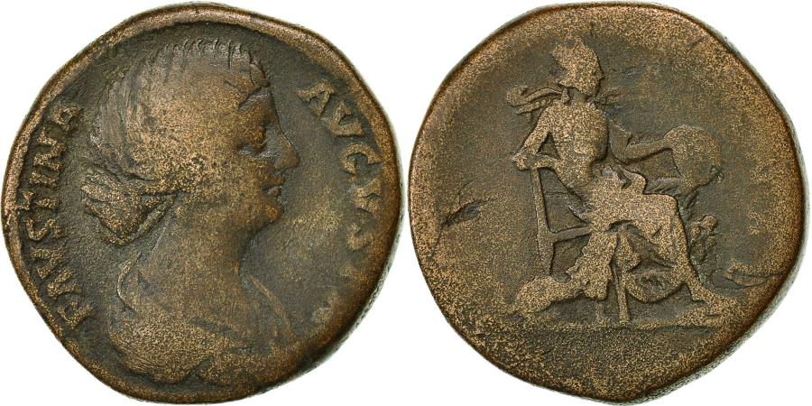 Coin, Faustina II, Sestertius, Rome, , Copper, RIC 1663 | Roman ...