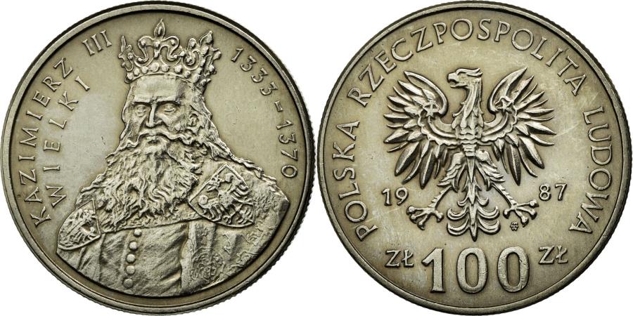 Coin, Poland, 100 Zlotych, 1987, Warsaw, , Copper-nickel, KM:167