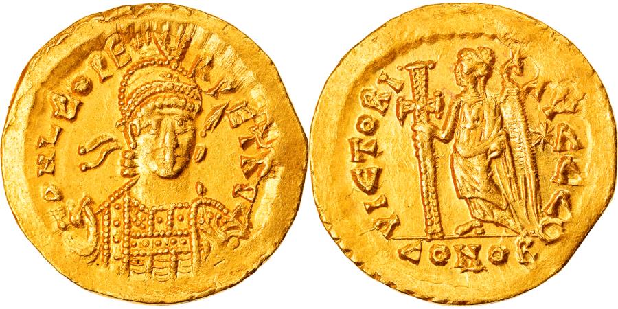 Coin, Leo I, Solidus, Constantinople, , Gold, RIC:605 | Roman Imperial ...