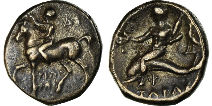 Coin, Calabria, Stater, 272-235 BC, Tarentum, , Silver, SNG ANS:1173