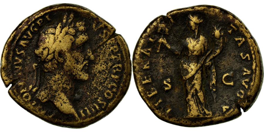 Coin, Antoninus Pius, Sestertius, 147-148, Rome, , Bronze, RIC:776