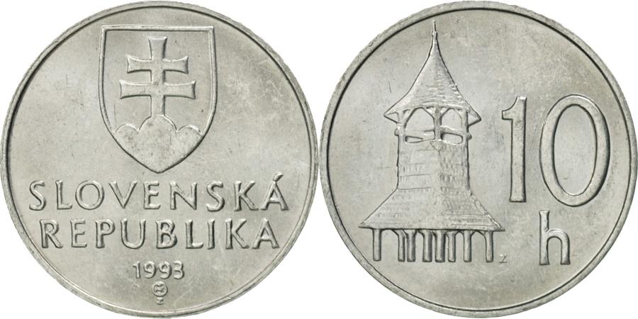 Coin, Slovakia, 10 Halierov, 1993, , Aluminum, KM:17 | European Coins