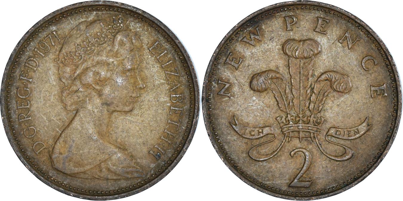 Coin, Great Britain, 2 New Pence, 1971 | European Coins