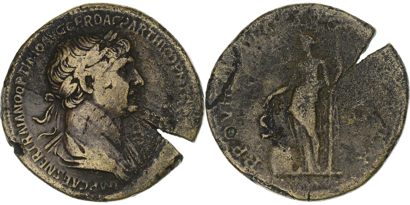 Trajan, Sestertius, 114-117, Rome, Bronze, , RIC:663 | Roman Imperial Coins