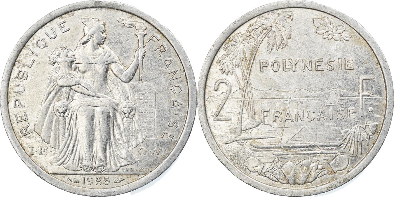 Coin, French Polynesia, 2 Francs, 1985, Paris, , Aluminum, KM:10