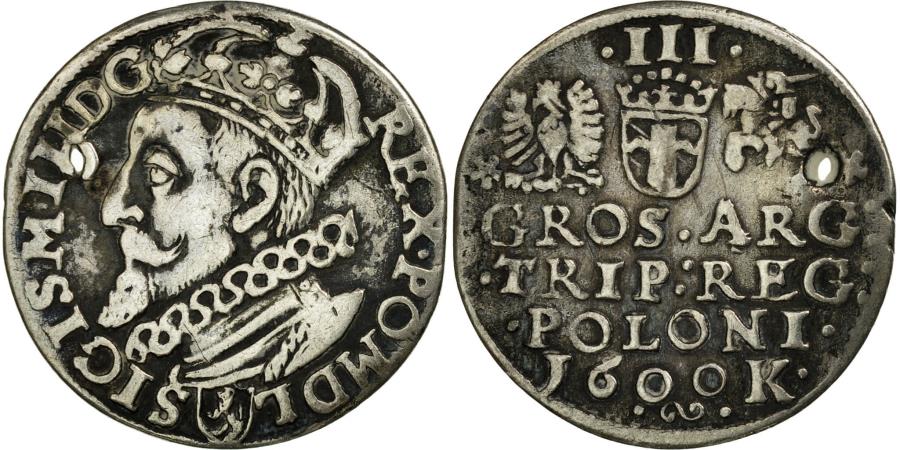 Coin, Poland, Sigismund III, 3 Groschen, 1600, Warsaw, , Silver, KM:6