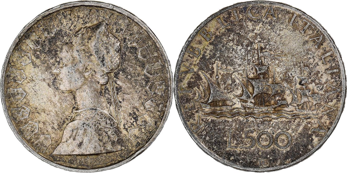 Coin, Italy, 500 Lire, 1959, Rome, , Silver, KM:98 | European Coins