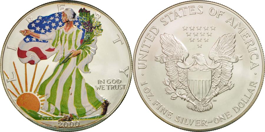 Coin, United States, Dollar, 2000, U.S. Mint, Philadelphia, , Silver
