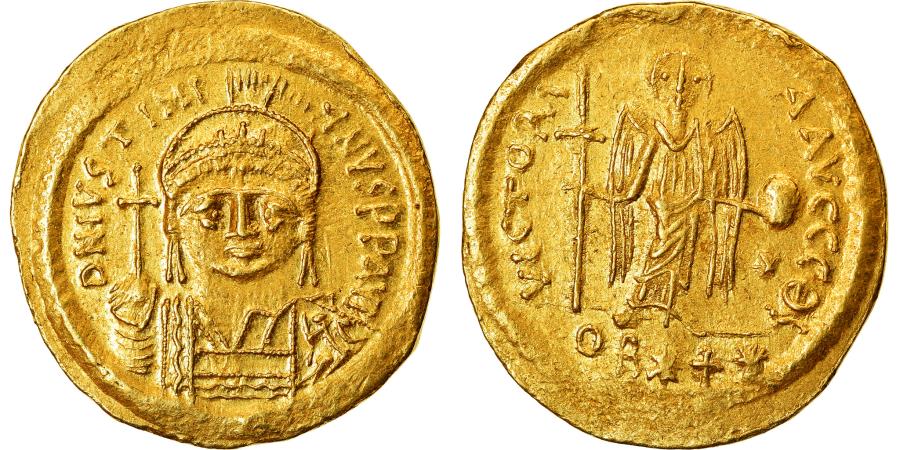 Coin, Justinian I, Solidus, 527-565 AD, Antioch, , Gold | Byzantine Coins