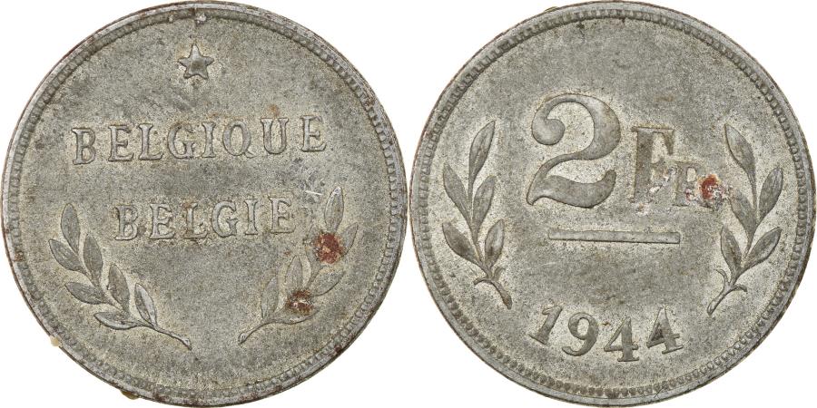 Coin, Belgium, 2 Francs, 2 Frank, 1944, , Zinc Coated Steel, KM:133