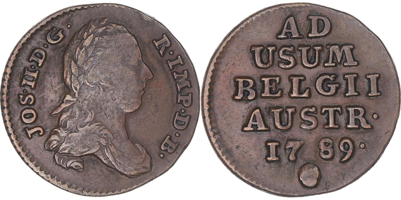 Coin, Austrian Netherlands, Joseph II, Liard, Oord, 1789, Brussels,