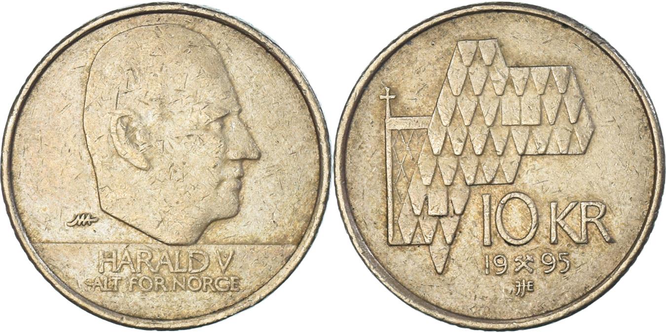 Coin, Norway, 10 Kroner, 1995 | European Coins