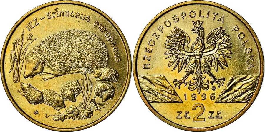 Coin, Poland, 2 Zlote, 1996, Warsaw, , Brass, KM:311 | European Coins