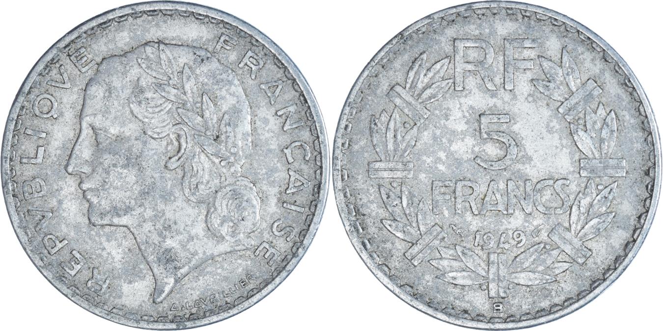 Coin, France, 5 Francs, 1949 | European Coins