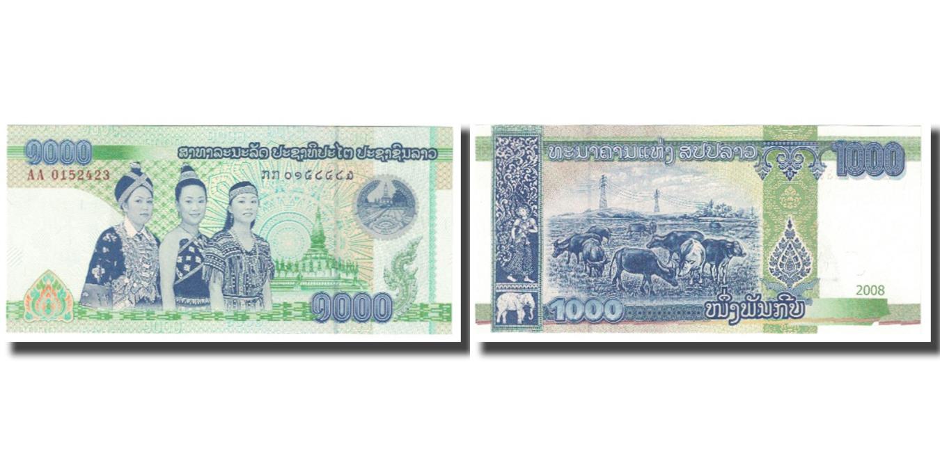 Banknote, Lao, 1000 Kip, 2008, KM:39a, UNC(65-70) | World Paper Money