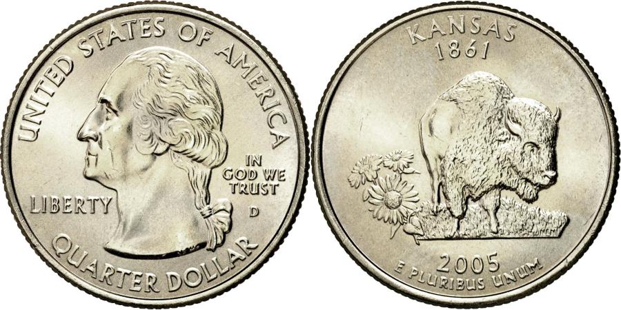 Coin, United States, Quarter, 2005, U.S. Mint, Denver, , Copper-Nickel