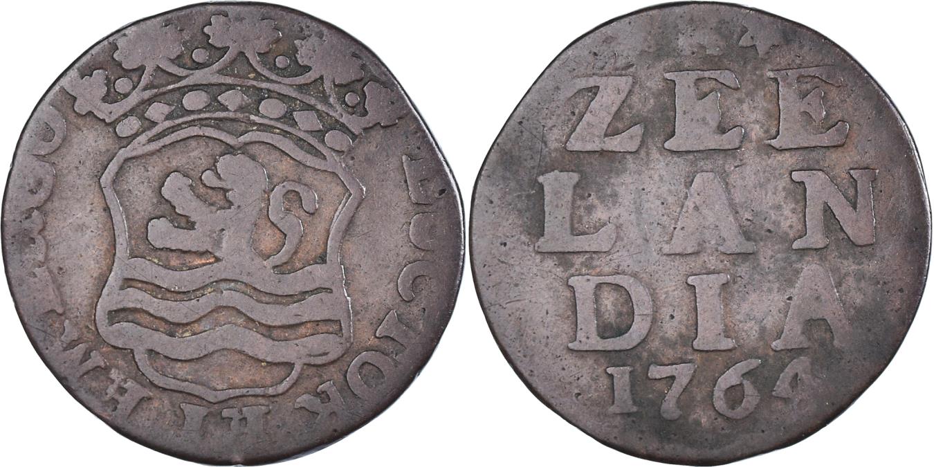 Coin, Netherlands, ZEELAND, Duit, 1764, Middelbourg, , Copper, KM:81