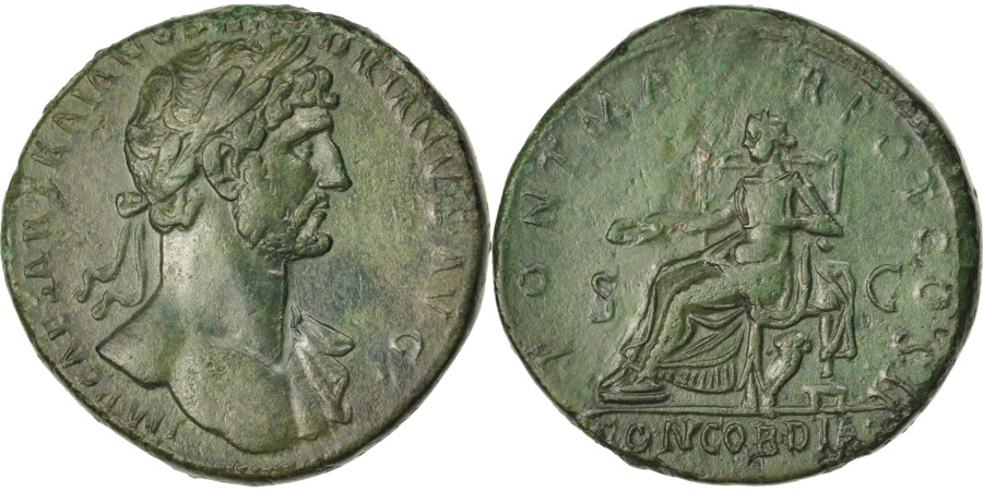 Hadrian, Sestertius, Roma, , Bronze, RIC #550, 25.82 | Roman Imperial Coins