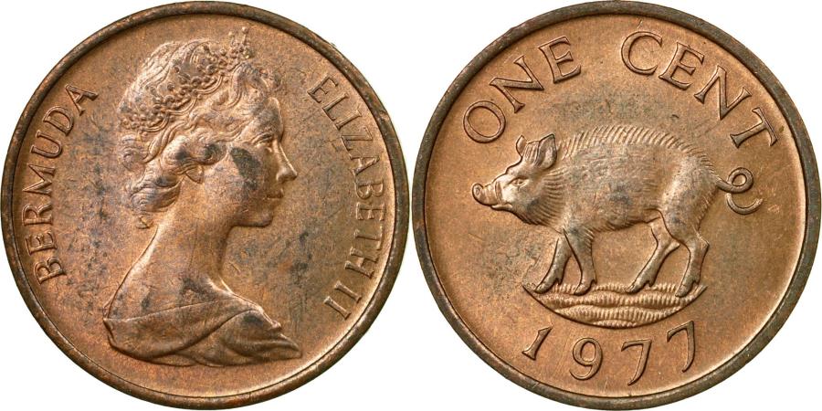 Coin, Bermuda, Elizabeth II, Cent, 1977, , Bronze, KM:15 | North ...