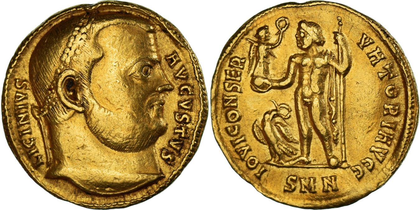 Coin, Licinius I, Aureus, 313, Nicomedia, , Gold, RIC:VII-4 | Roman ...