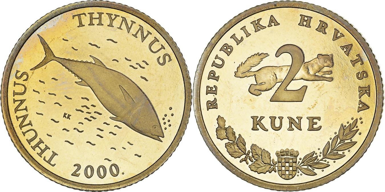 Coin, Croatia, 2 Kune, 2000, Proof, , Copper-Nickel-Zinc, KM:21