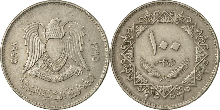 Coin, Libya, 100 Dirhams, 1975/AH1395, , Copper-nickel, KM:17