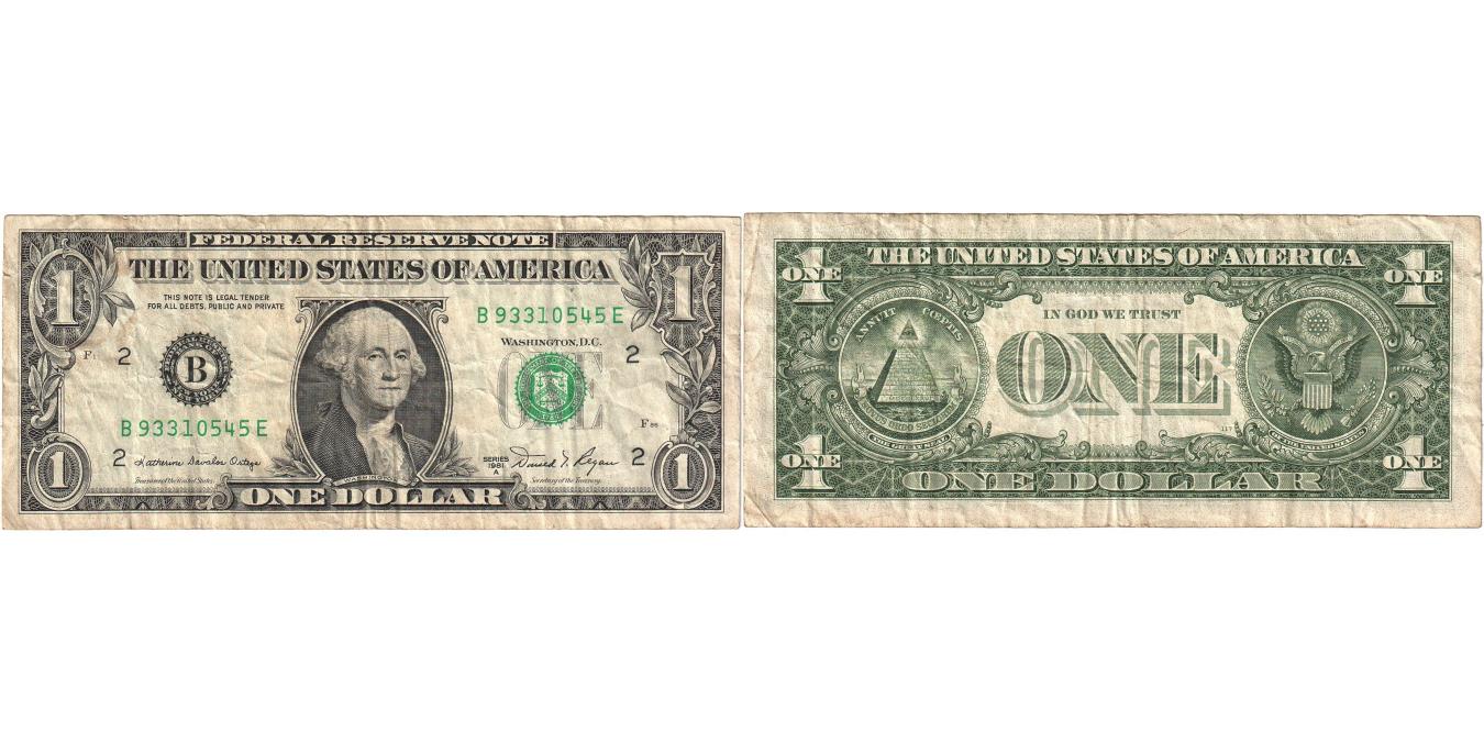 Banknote, United States, One Dollar, 1981A, New-York, KM:3601, EF(40-45)