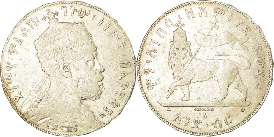 Coin, Ethiopia, Menelik II, Birr, 1892, , Silver, KM:19 | African Coins