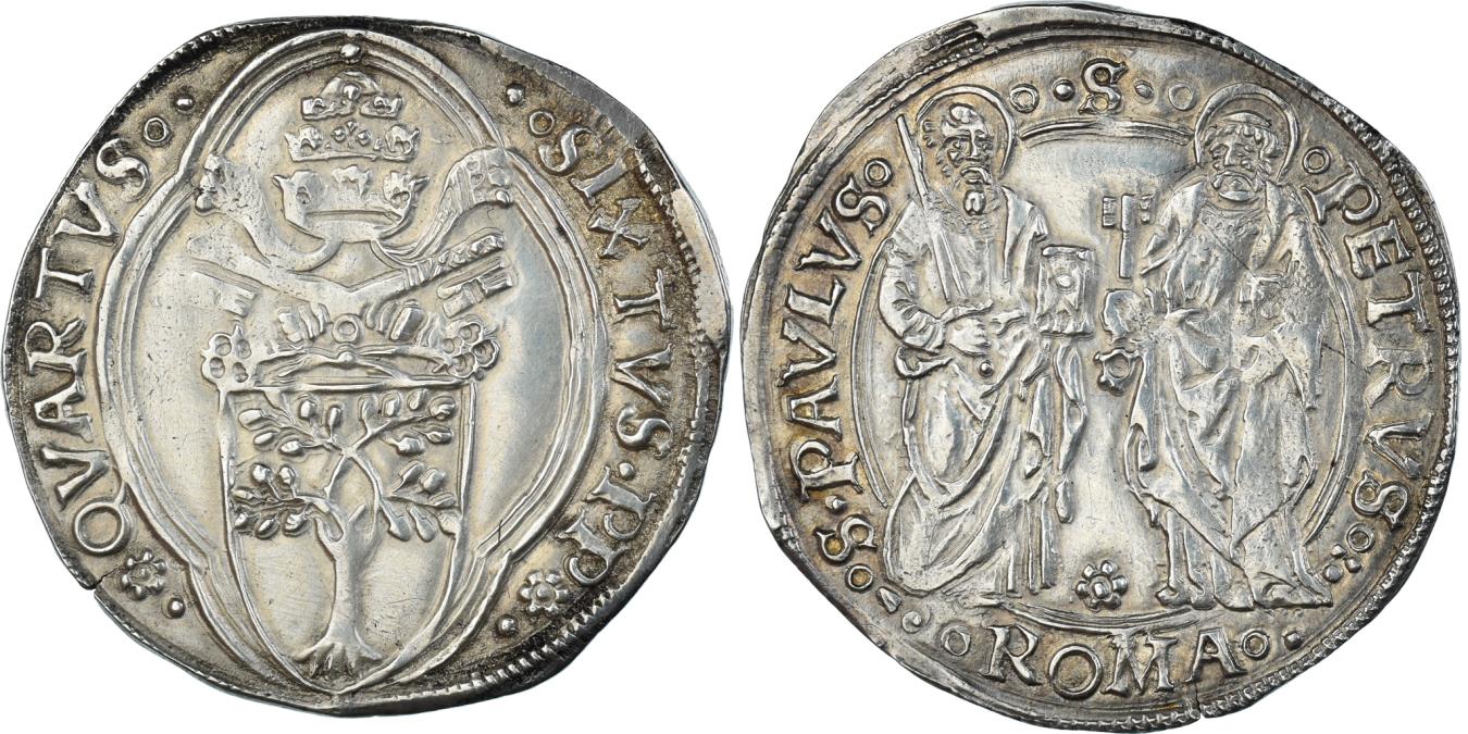 Coin, Papal States, Sixte IV, Grosso, 1471-1484, Rome, | European Coins