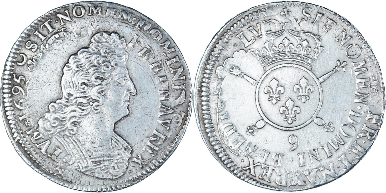 Coin, France, Louis XIV, 1/2 Ecu aux insignes, 1702, Rennes, , Silver