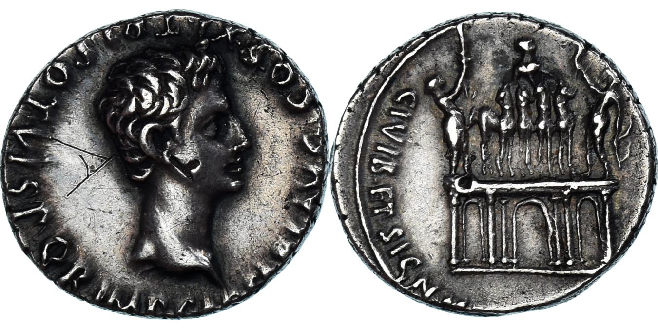 Coin, Augustus, Denarius, 27 BC-AD 14, Colonia Patricia (?), , Silver