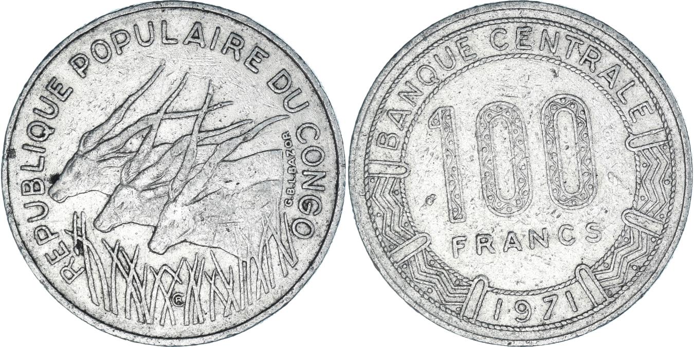 Coin, Congo, 100 Francs, 1971 | African Coins