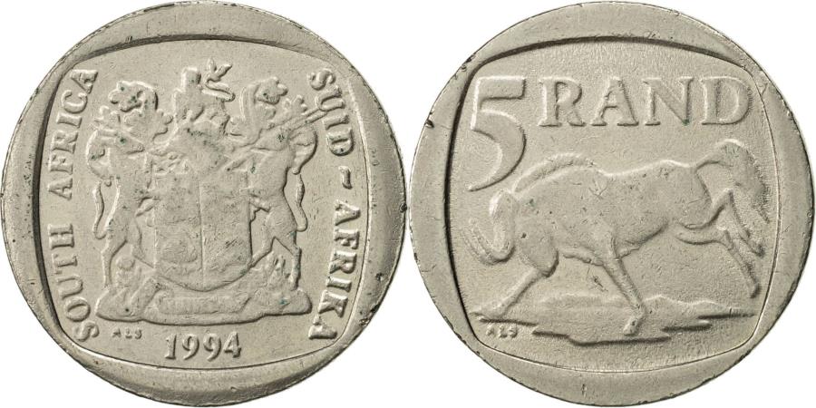 South Africa, 5 Rand, 1994, , Nickel Plated Copper, KM:140 | African Coins