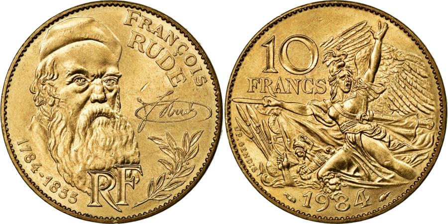 Coin, France, François Rude, 10 Francs, 1984, , Nickel-Bronze, KM:954