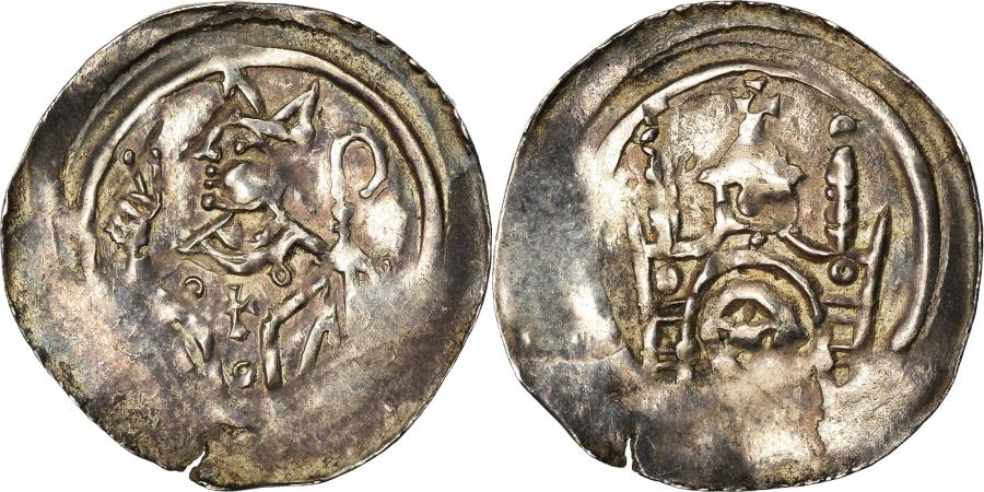 Coin, France, Berthold von Teck, Pfennig, 1223-1244, Strasbourg,