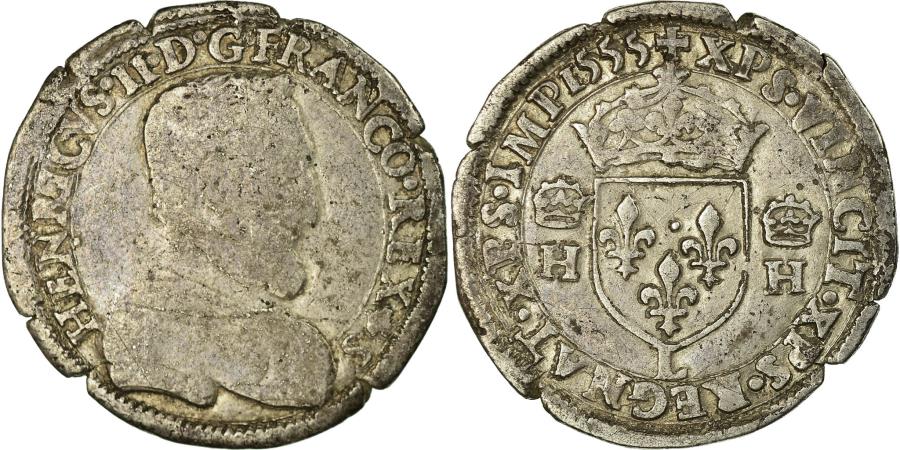 Coin, France, Henri II, Demi Teston, 1555, Bayonne, , Silver | European ...