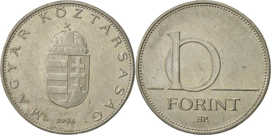 Hungary, 10 Forint, 1994, Budapest, , Copper-nickel, KM:695 | European ...