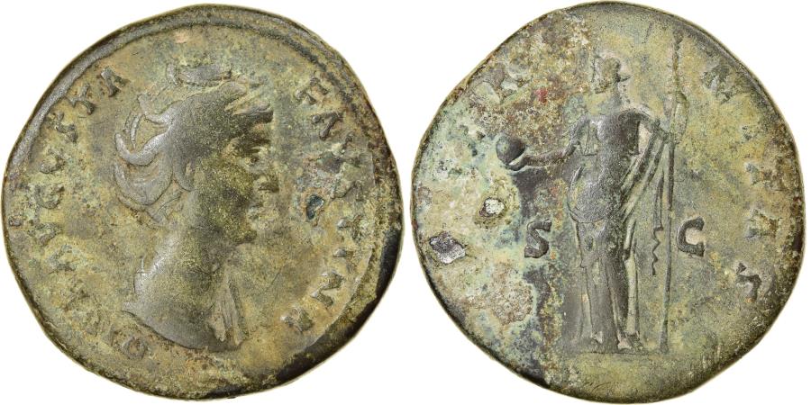 Coin, Diva Faustina I, Sestertius, After 141 AD, Rome, , Bronze