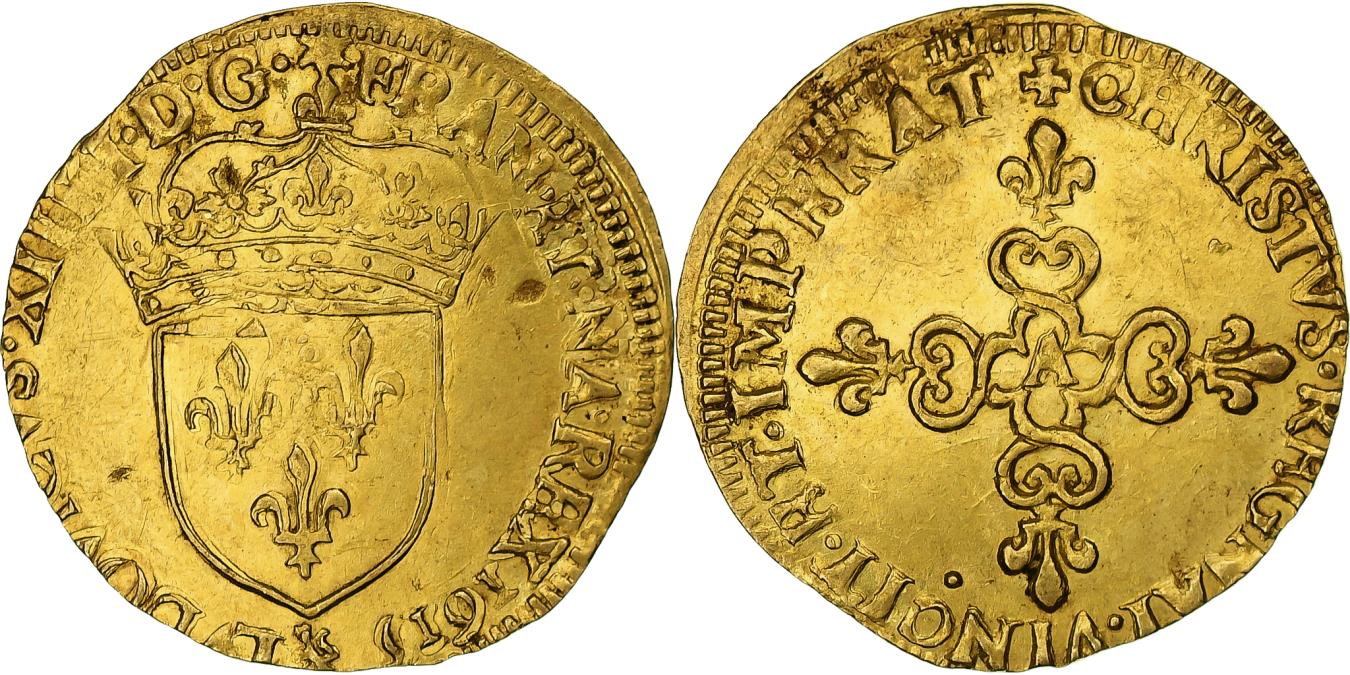 Coin, France, Louis XIII, Écu d'or, Ecu d'or, 1615, Paris, , Gold
