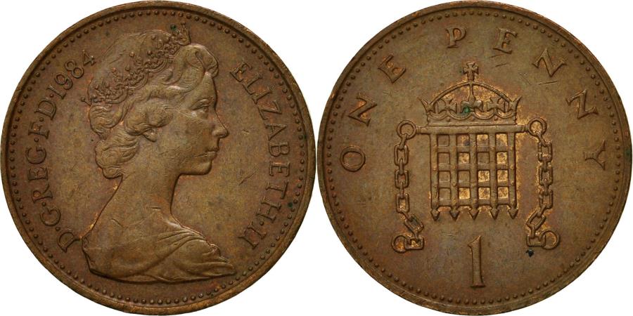 Great Britain, Elizabeth II, Penny, 1984, , Bronze, KM:927 | European Coins